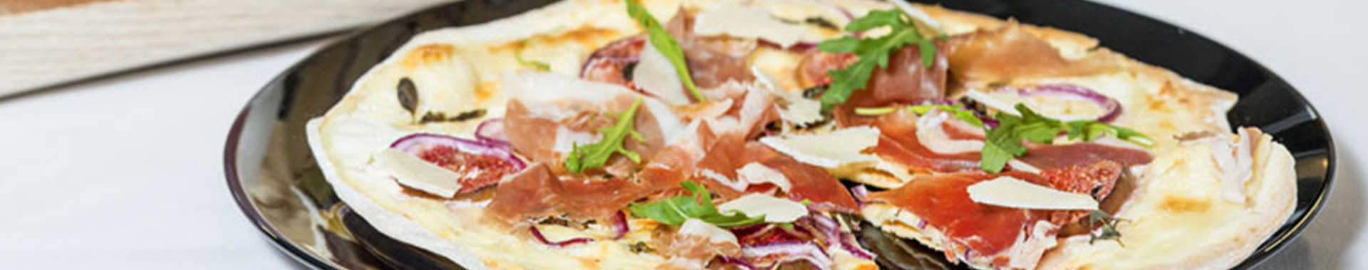 Tarte Flambé with Prosciutto di San Daniele, Figs, Red Onions and Grana ...