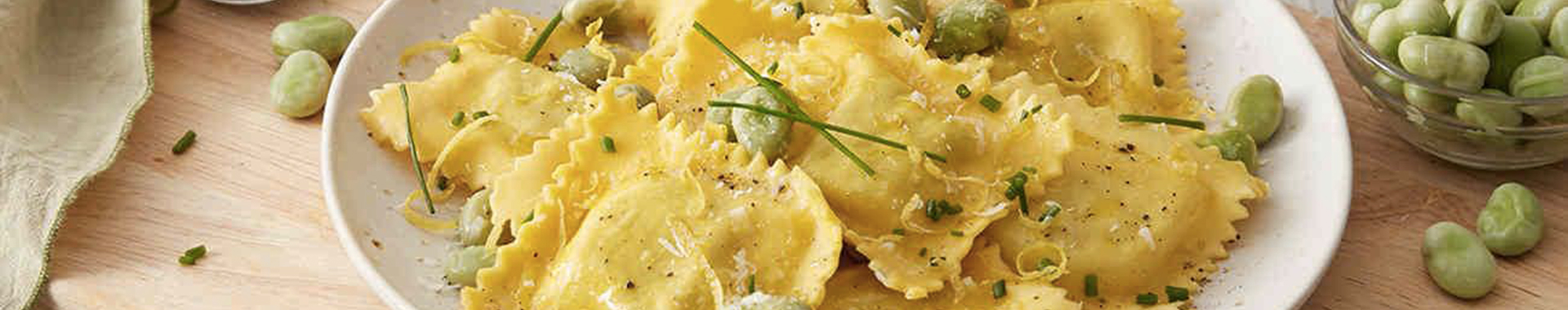 Ravioli de ricotta y habas y Grana Padano Riserva - Grana Padano